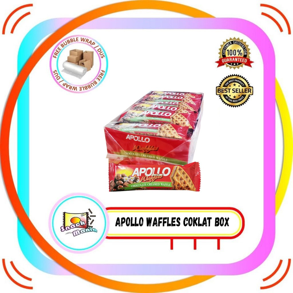 Apollo Chocolate Creamed Waffles 36 pcs x 18 gr Chocolate Wafer Waffle ...