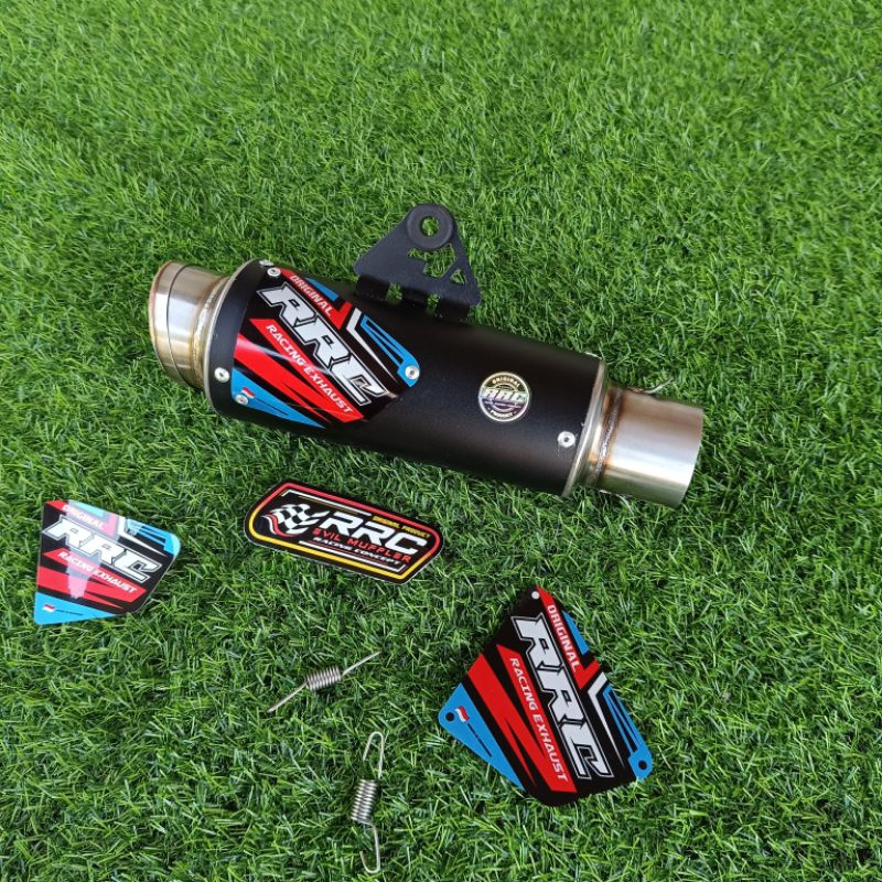 Original Prc racing Exhaust Type GP PRO black coating inlet 50 | Shopee ...