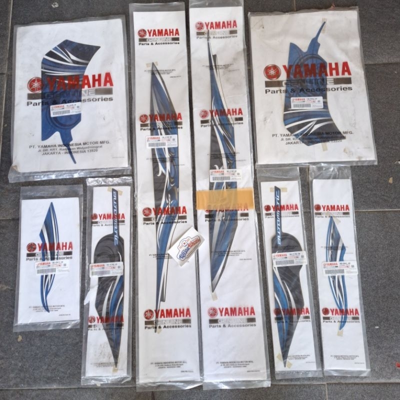 Grapik trim striping Strip Fullset mio soul blue metallic blue MC 2008 ...