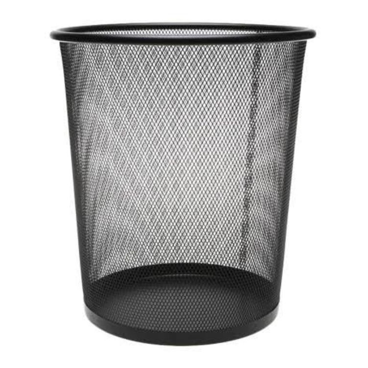 CODE W87Z Black Trash Basket Wire Mesh Trash Can Office Room Restaurant ...