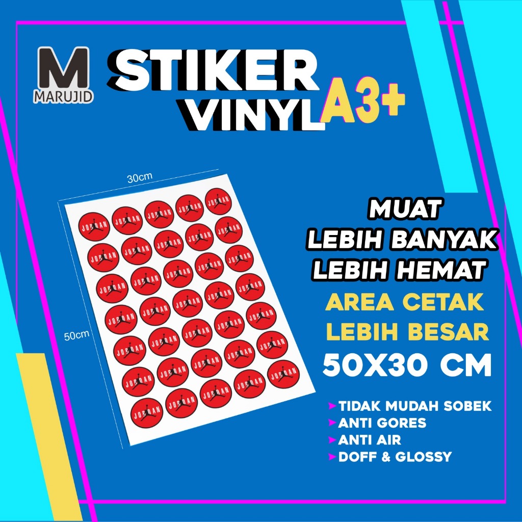 A3+ WATERPROOF VINYL STICKER | Packaging Sticker | CUSTOM Stickers ...