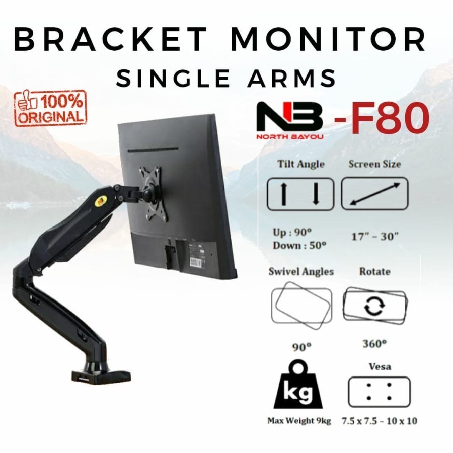 North Bayou Lcd Led Monitor TV Bracket NB F80 17"-30" adjust Bracket ...
