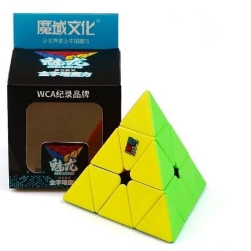 Rubik Pyramix Pyramid Rubik Setigita Stickerless No Sticker Children's ...
