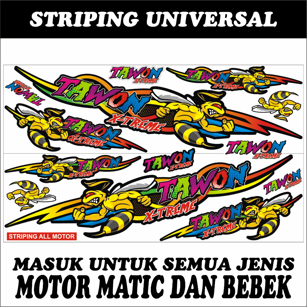 Universal STRIPING FOR MATIC AND DUCK MOTORCYCLES / STICKERS FOR ALL ...