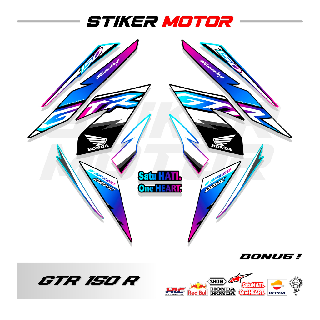 GTR02 STRIPING STICKER HONDA SUPRA GTR 150 RS150R WINNER V1 STICKER ...