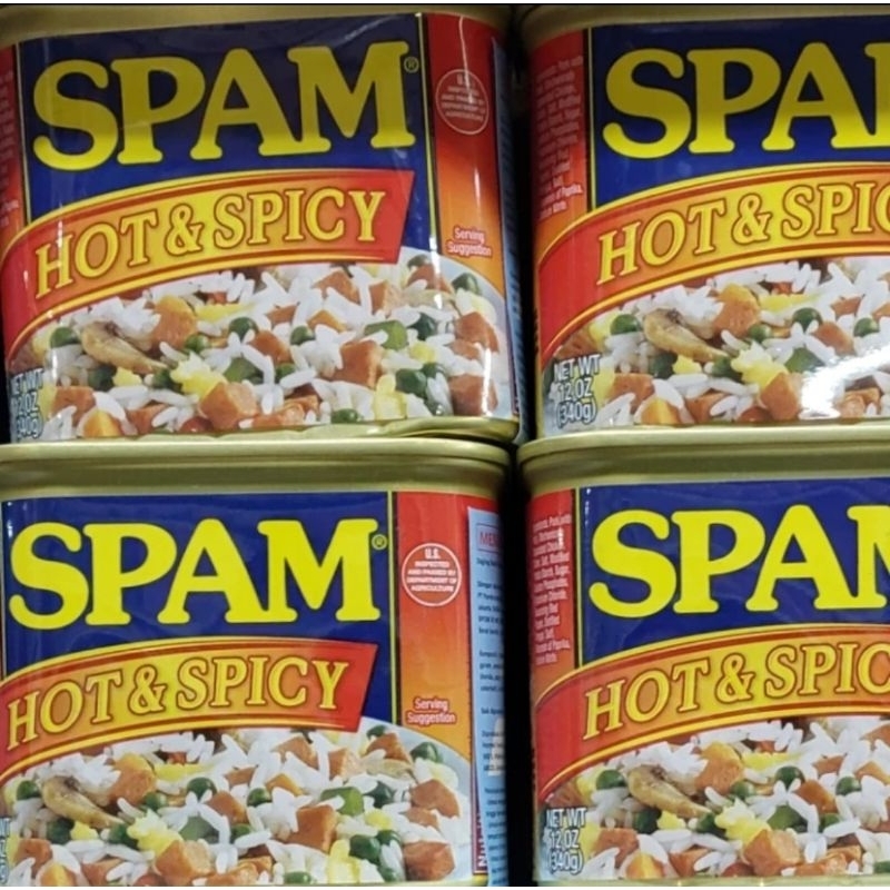 HORMEL FOODS SPAM HOT & SPICY CORNET HAM 340 GR | Non halal | Shopee ...
