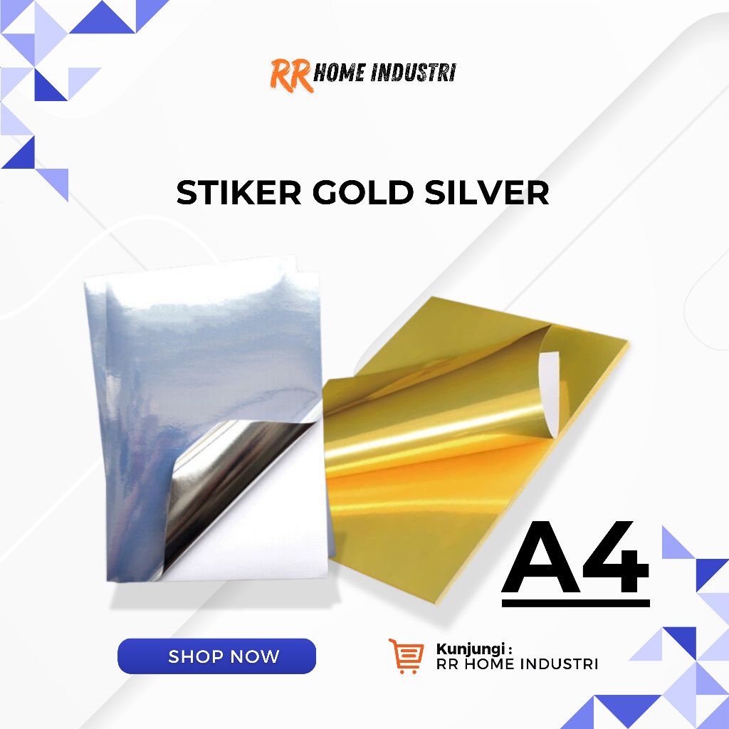 Sticker GOLD SILVER HOLOGRAFIC WATER PROFF!!! A4/1 Sheet | Shopee ...
