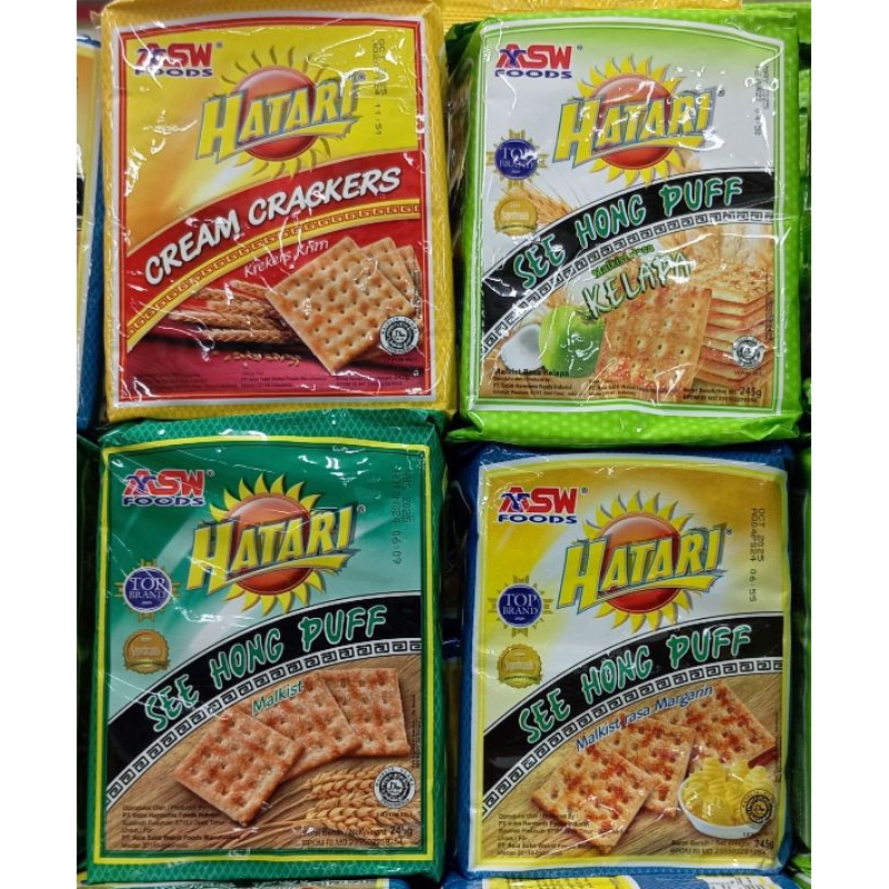 Asw FOODS Hatari Biscuit see hong puff malkist cream crackers 245gr ...
