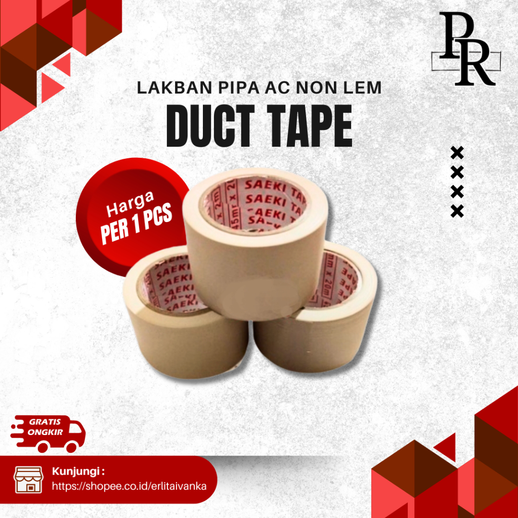 Pr-dutch TAPE AC PIPE duct TAPE NO GLUE | Shopee Philippines