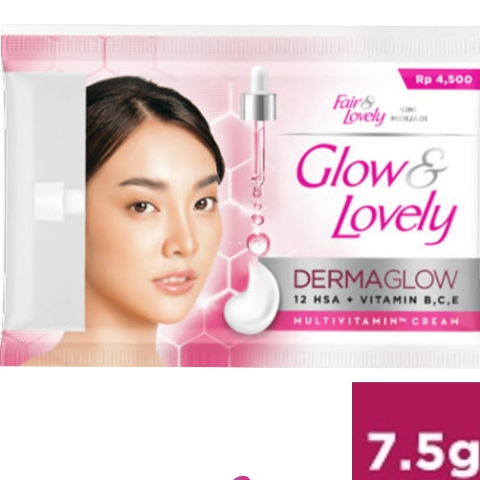 Fair & Lovely - Glow & Lovely DERMA GLOW Cream Multivitamin 7.5g Sachet ...