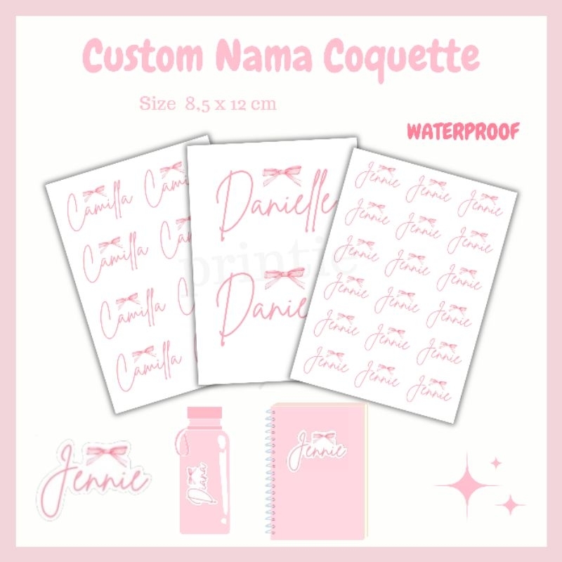 [1 Piece] custom coquette model name sticker | Shopee Philippines