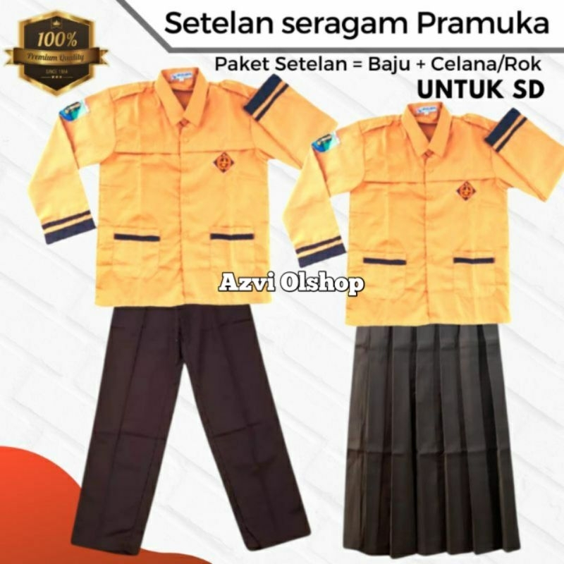 Scout School Uniform Standby SD/MI Girls Boys Full Set Long | Shopee ...