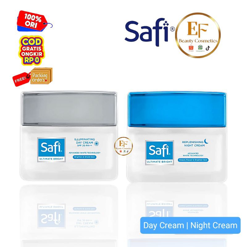 Package SAFI Ultimate Bright Day Cream Spf 20PA++ & Night Cream - Day Cream & Night Cream 100% ...