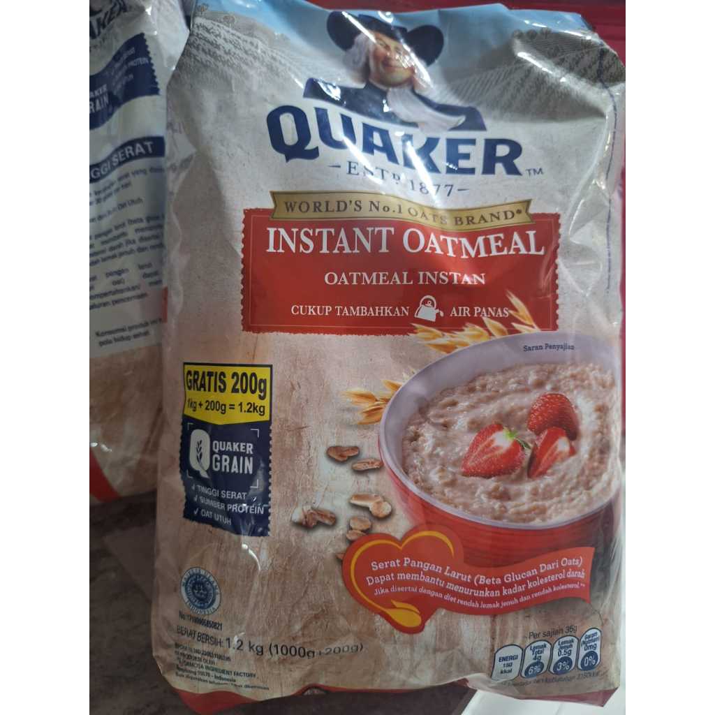 Quaker Instant Oatmeal 1kg + 200g = 1.2kg | Shopee Philippines