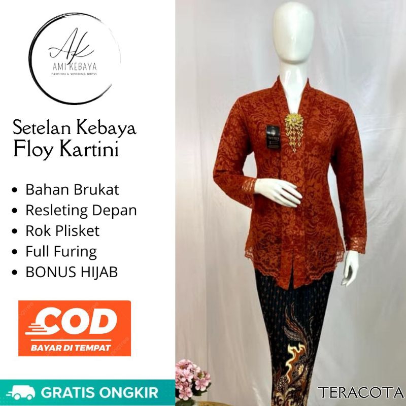 Free Hijab Brukat Kebaya Set | Brukat Kartini | Modern Kebaya ...