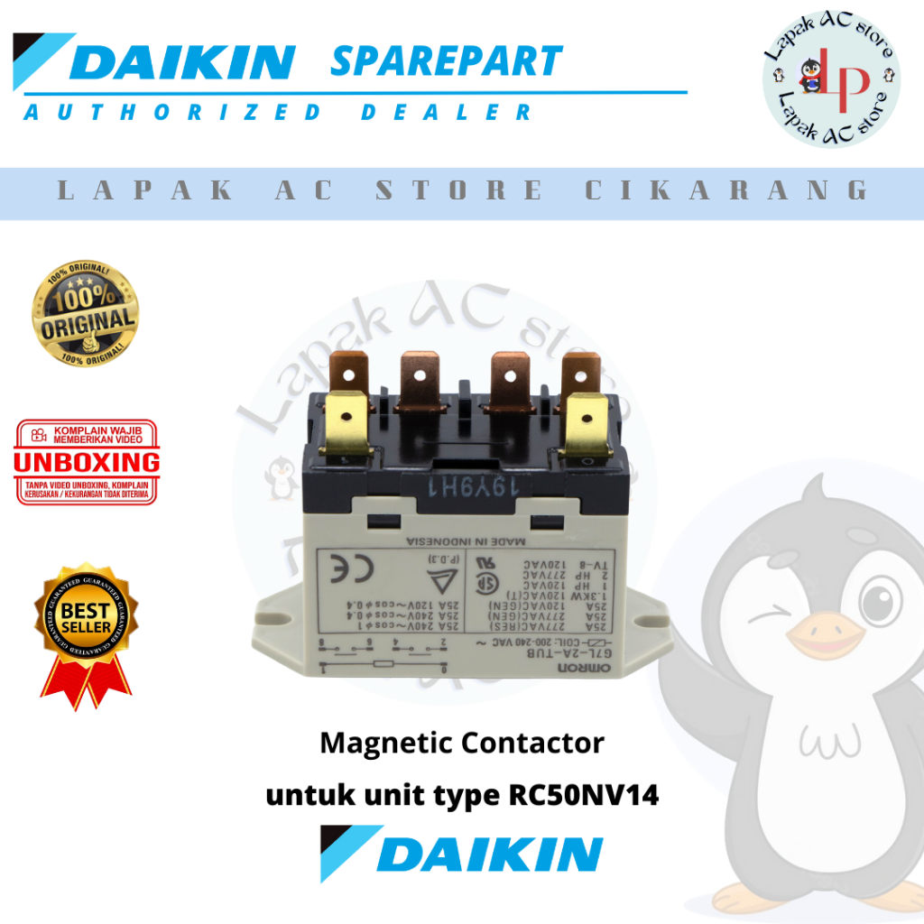 Contactor/Magnetic Contactor AC DAIKIN Thailand 2 PK RC50NV14 | Shopee ...