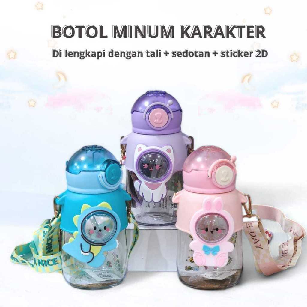 Children's Character Drinking Bottle with Free 2d Sticker | Shopee ...