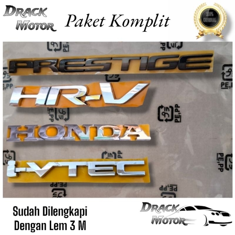 Hrv Original Honda Emblem/Honda HRV Prestige I-vtec Writing Logo Emblem ...