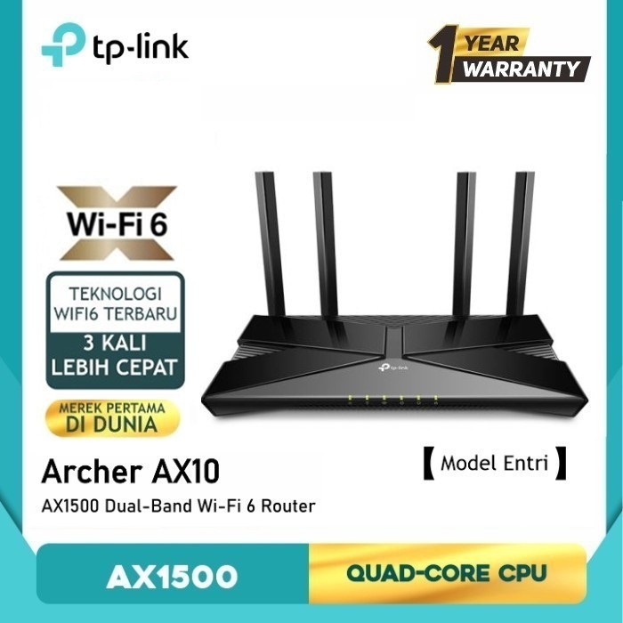 Tp-link ARCHER AX10 DUAL-BAND WI-FI 6 NEXT GEN ROUTER AX1500 | Shopee ...