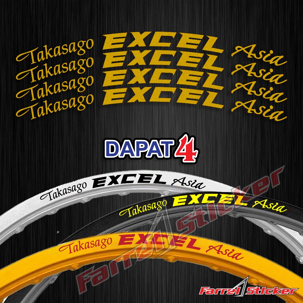 Takasago EXCEL ASIA Wheel STICKER | Shopee Philippines
