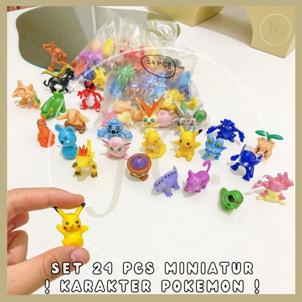 Package Pack 24pcs Mini Pokemon Character Action Figure Miniature ...