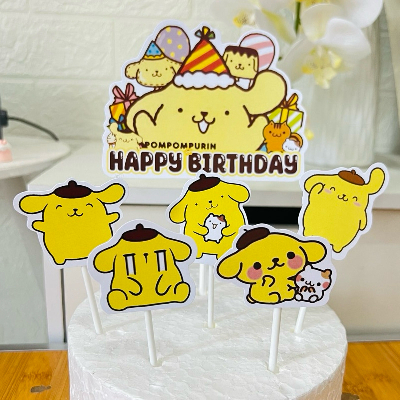 Birthday Pompurin Pompompurin Cake Topper Pompompurin Cake Decoration ...