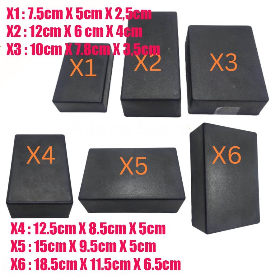 UNIVERSAL BOX MULTI PLASTIC BOX X1 X2 X3 X4 X5 X6 thick black pvc BOX ...