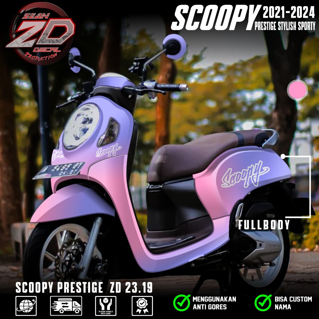 LATEST Scoopy Motorcycle Decal Sticker New 2021 2022 2023 2024 Full ...