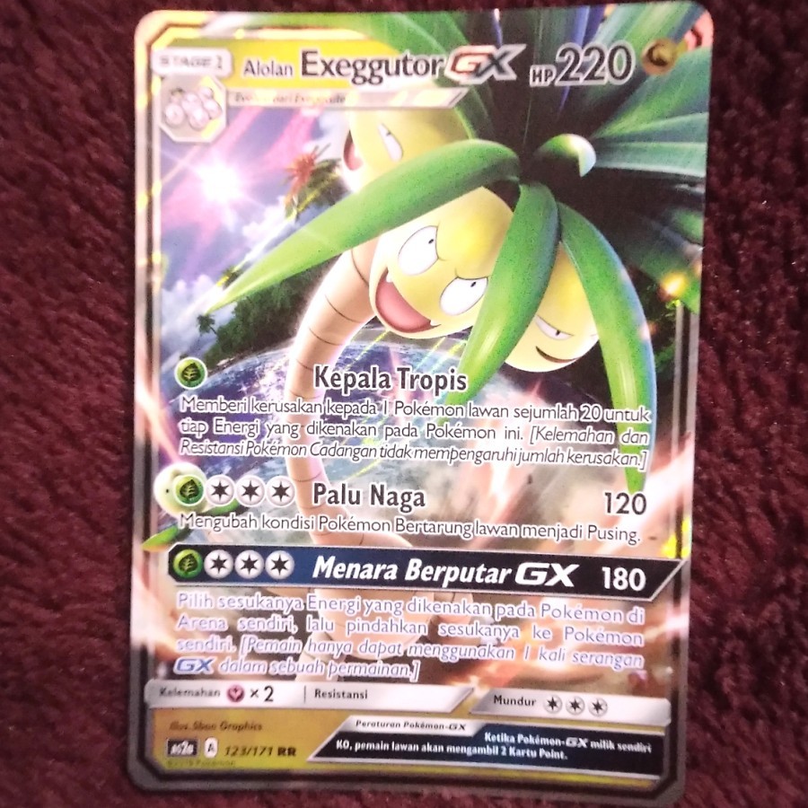 Alolan Exeggutor GX RR as2a - Pokemon TCG Indonesia foil holo | Shopee Philippines