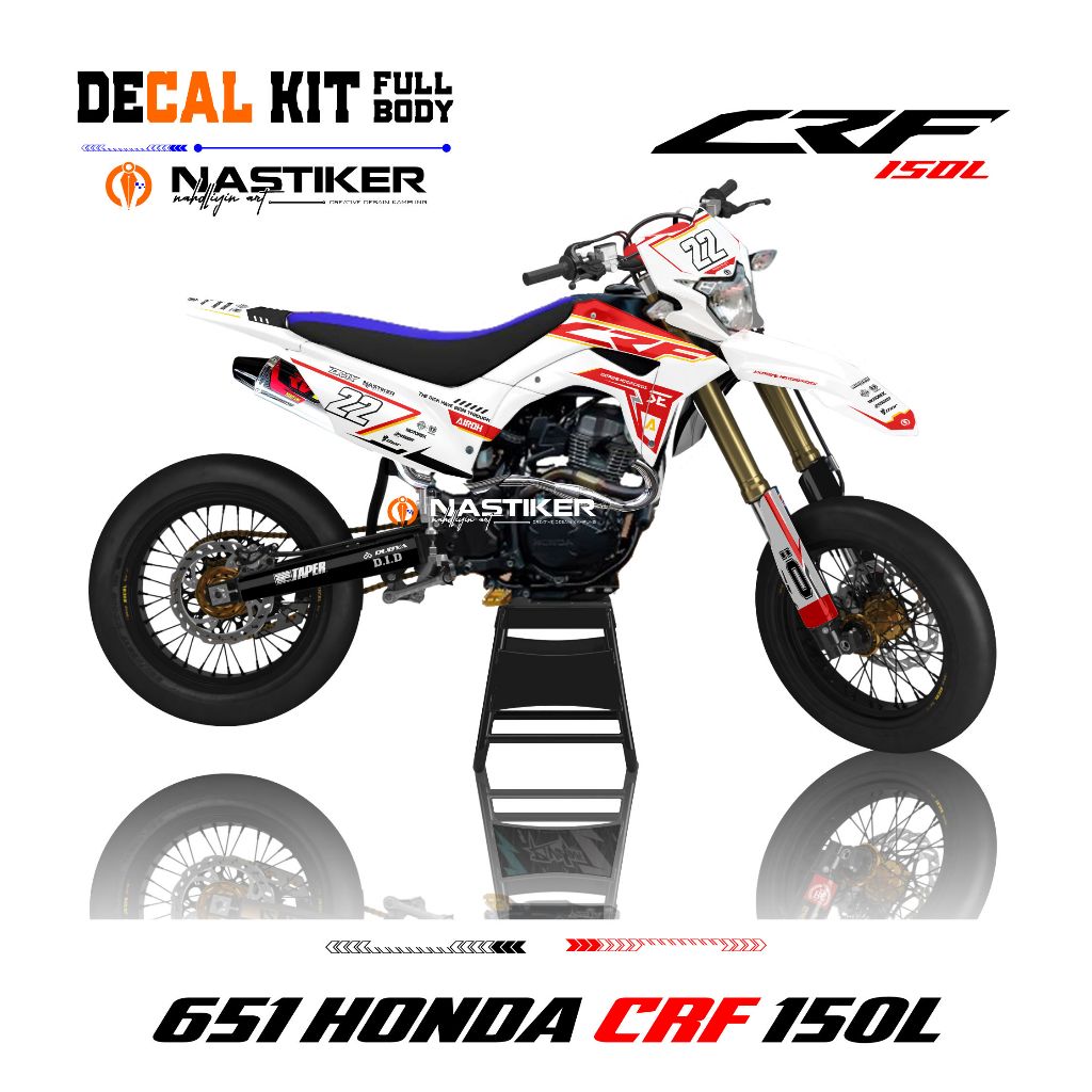 Decal KIT crf Sticker decal crf 150L superglosy full body simple Design ...