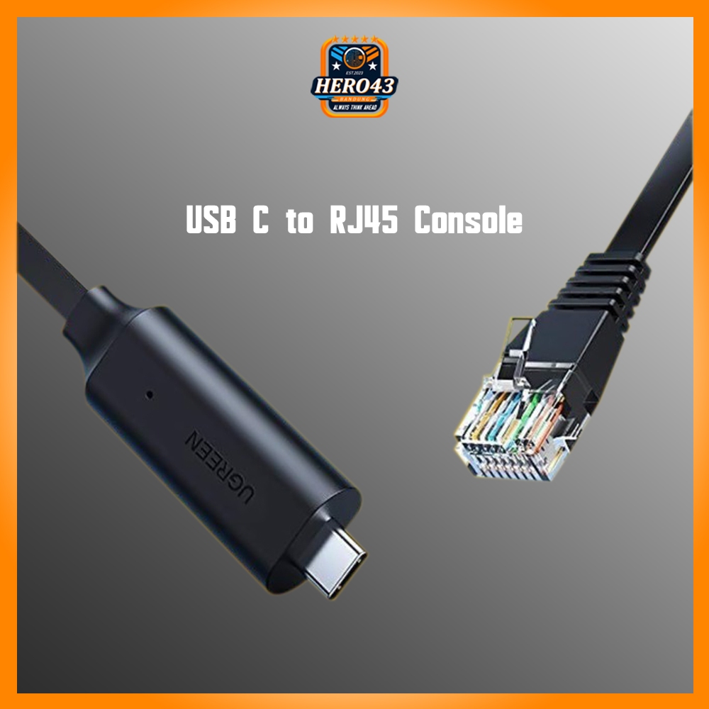 Ugreen Cable Console Type C to RJ 45 Flat 1.5 Meter Black | Shopee ...