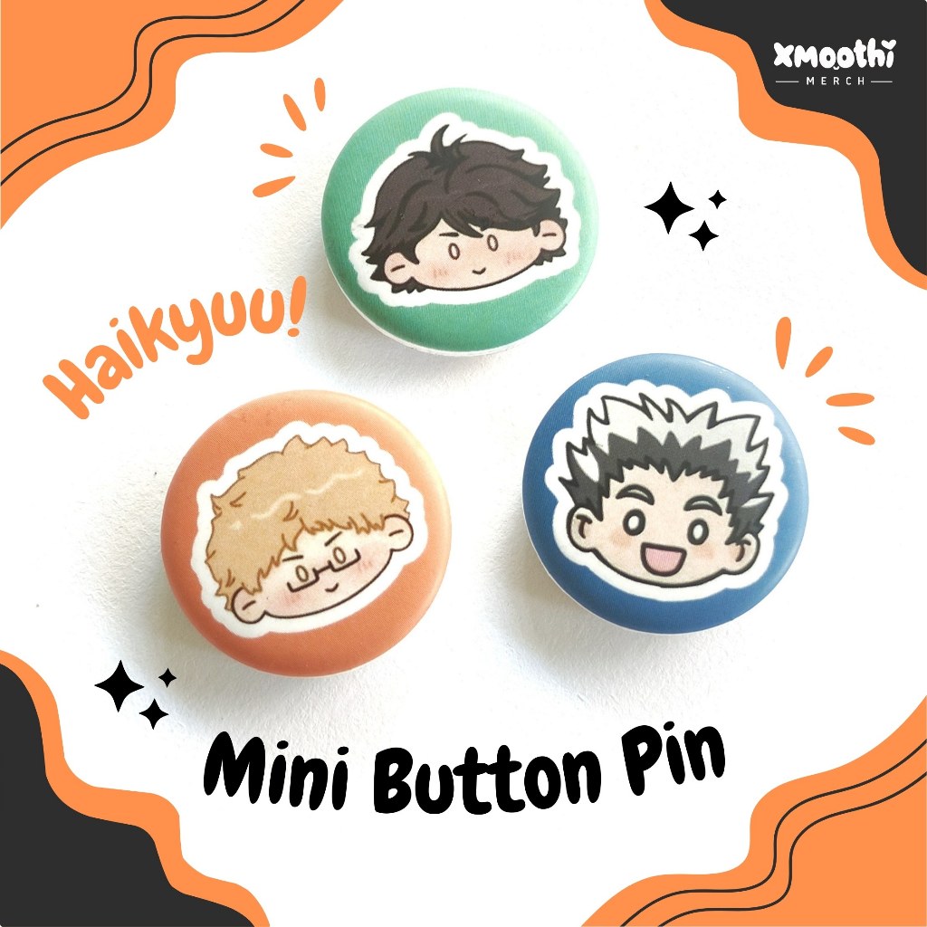 Haikyuu BUTTON PIN - HAIKYUU BOKUTO TSUKISHIMA OIKAWA BROS - ANIME ...