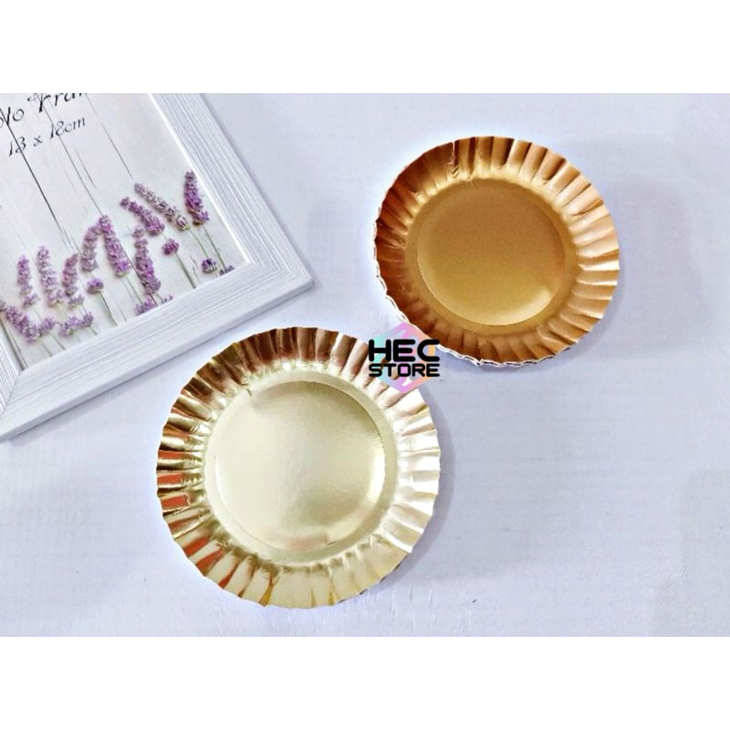 GOLD CAKE PAPER PLATE | SILVER CAKE PAPER PLATE | TART CAKE ROUND PLATE ...
