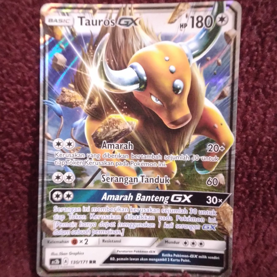 Tauros GX RR as2b - Pokemon TCG Indonesia foil holo | Shopee Philippines