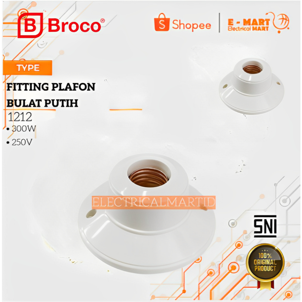 Broco Ceiling Fittings 1212/BROCO CREAM WHITE Round Light Fittings ...