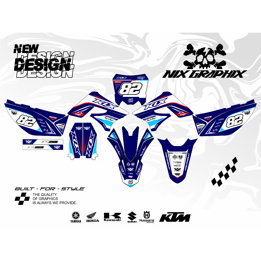 Klx S/OLD FULL BODY DECAL Sticker (Can Change Name Number) | Shopee ...