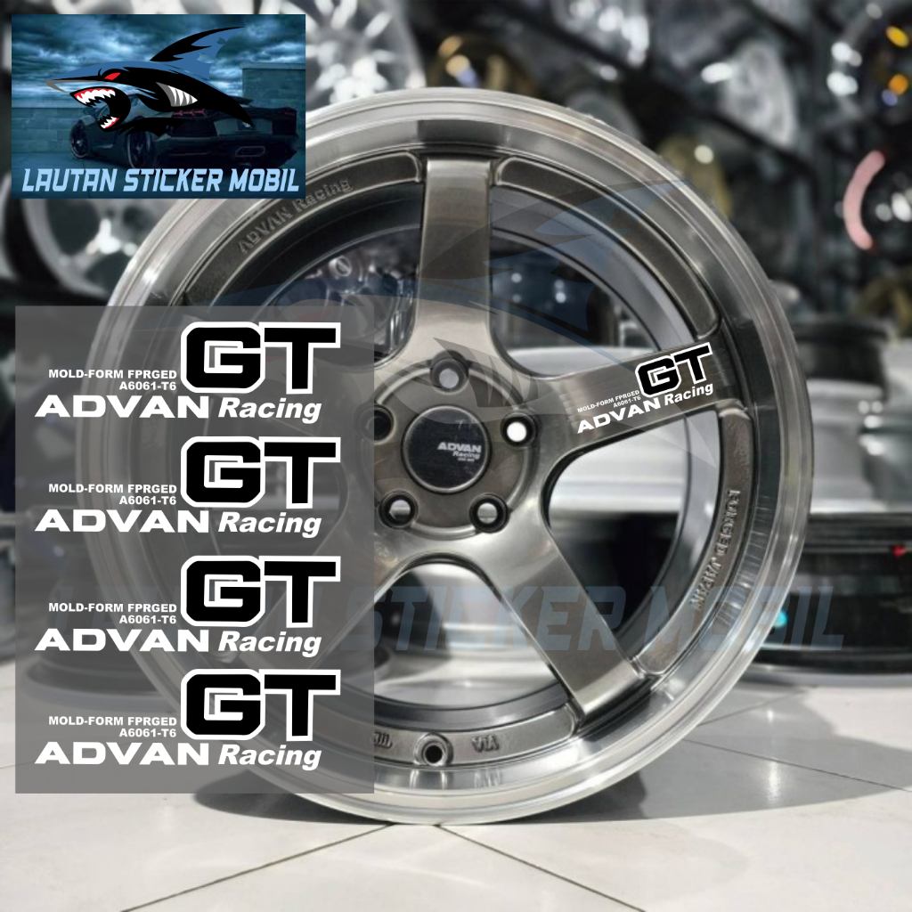 Sticker Rim advan racing GT cutting sticker velk mobil vlek | Shopee ...