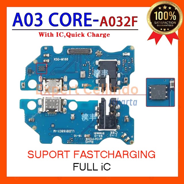 Original Samsung A03 Core A032 With Full IC Charger Connector Cas Tc Flexible Mic Pcb Board ...