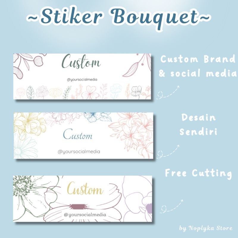 Custom Flower Bouquet Label Sticker Flower Bouquet | Shopee Philippines