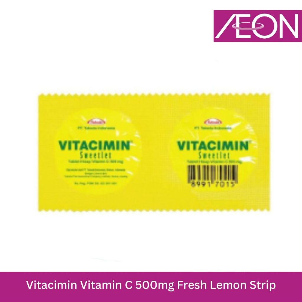 Vitacimin Vitamin C 500mg Fresh Lemon Strips | Shopee Philippines