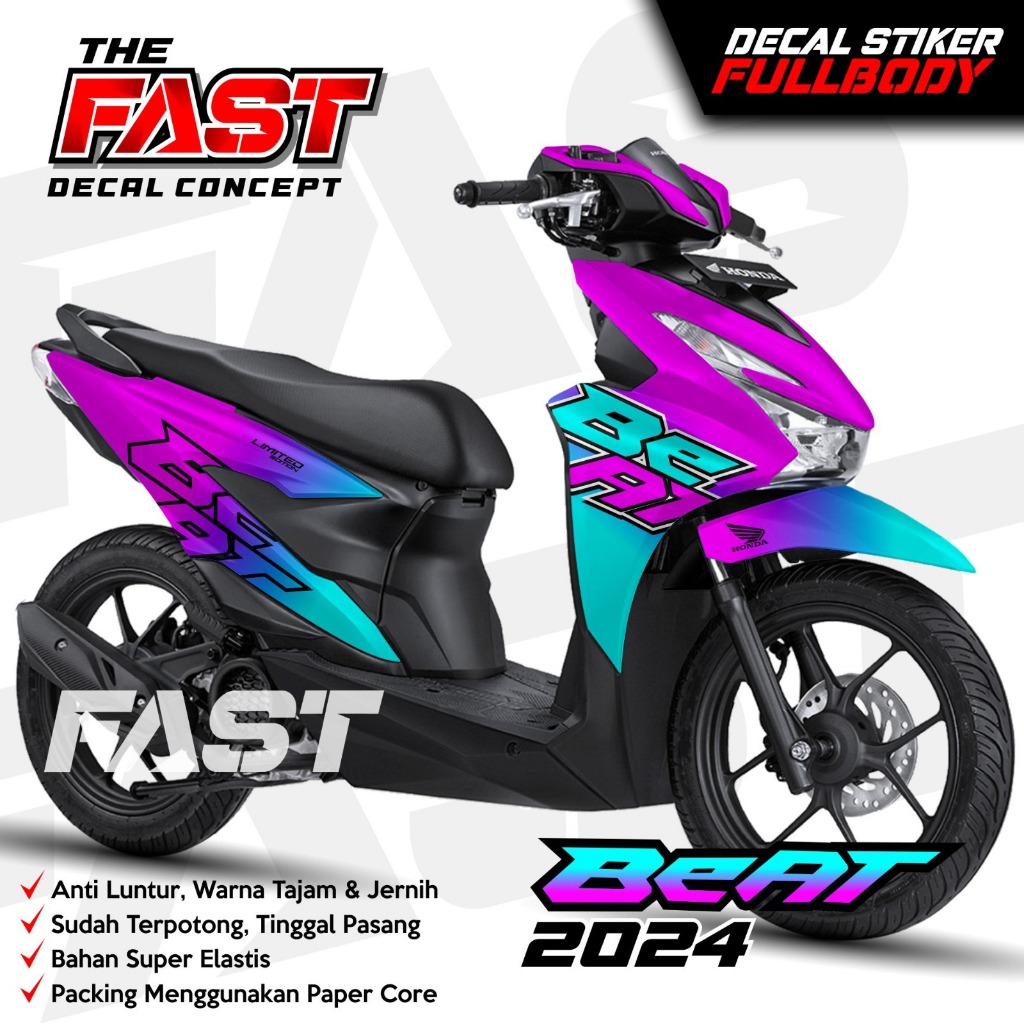 Simple Chameleon Beat 2024 Fullbody Decal Sticker Latest 2024 Honda ...