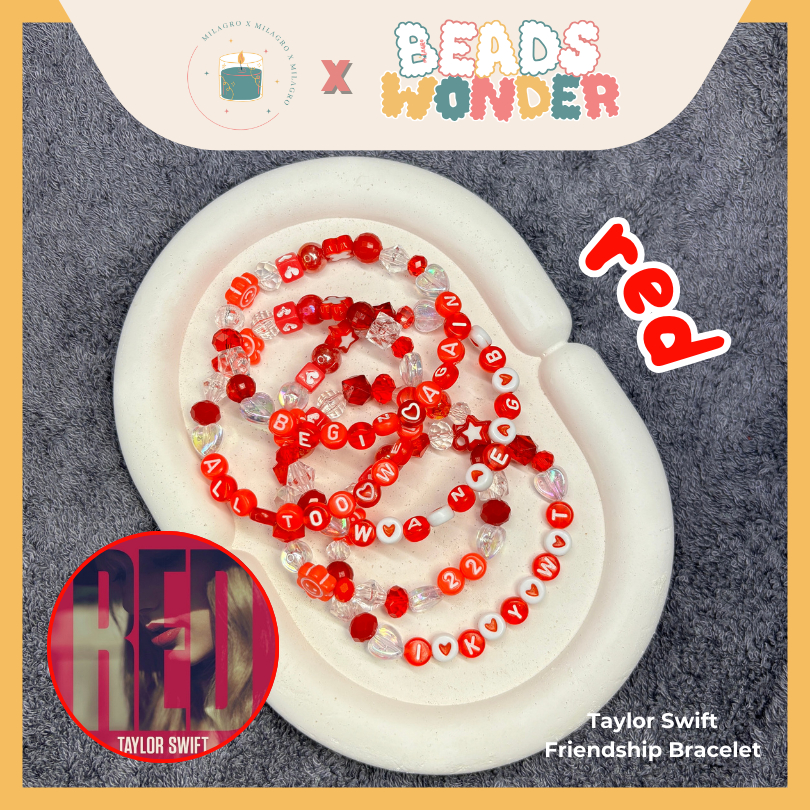 Beads Wonder RED Taylor Swift Album Bracelet | Elastic Bracelet ...