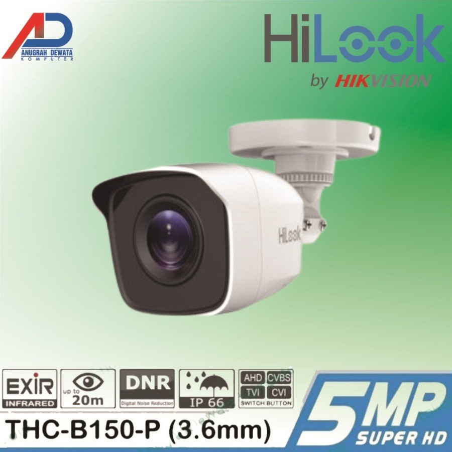 Camera CCTV HILOOK 5MP OUTDOOR THC-B150-P | Shopee Philippines