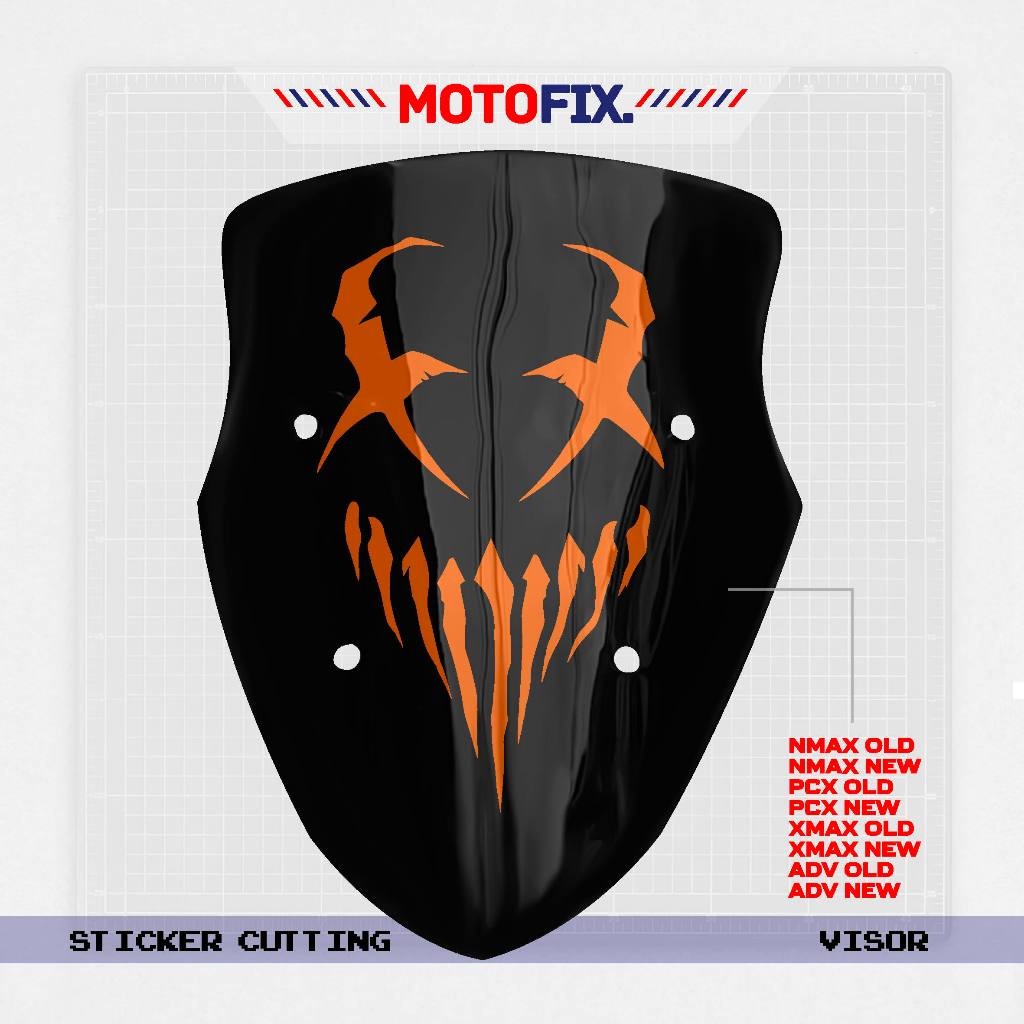Motorcycle Visor Cutting Sticker Jdm NMAX / PCX / ADV / XMAX LAMA ...