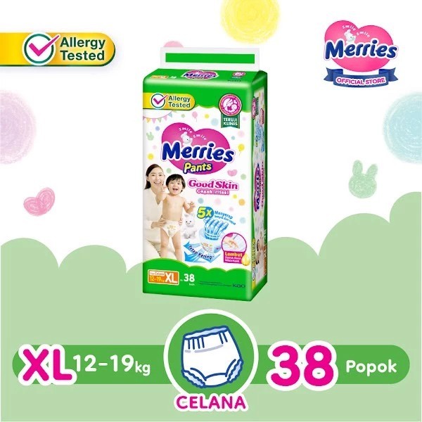 Merries Pants Good Skin Diapers Jumbo (Multiple Contents) | Shopee ...