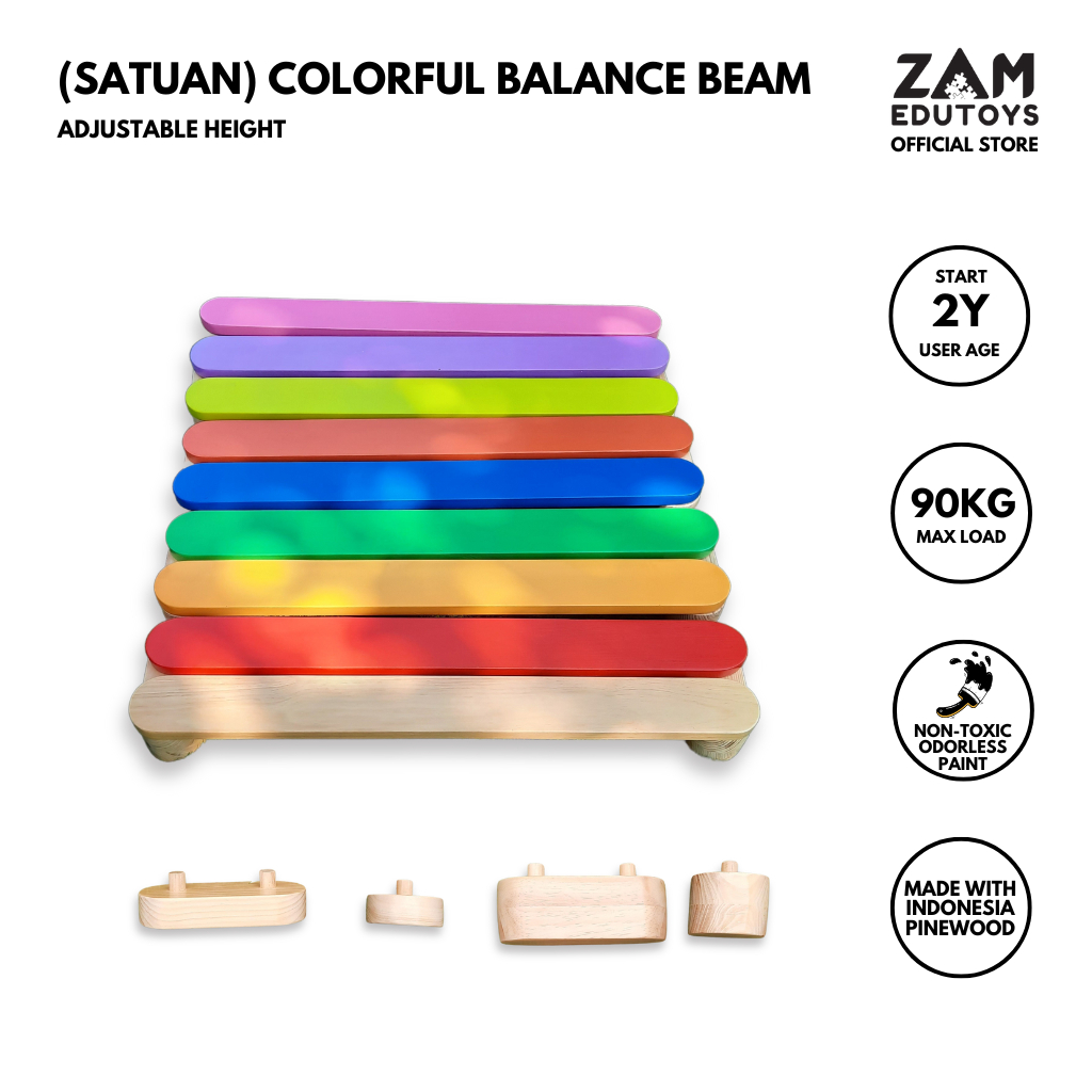 Zam Edutoys - Balance Beam Color Titian Board Unit | Shopee Philippines