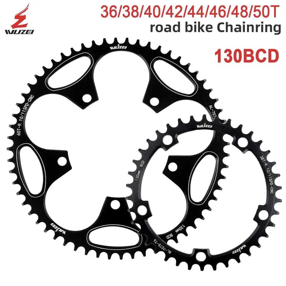 Chainring Wuzei 130 BCD 38T 40T 42T 44T 46T 48T 50T 52T 54T 56T 58T 60T ...