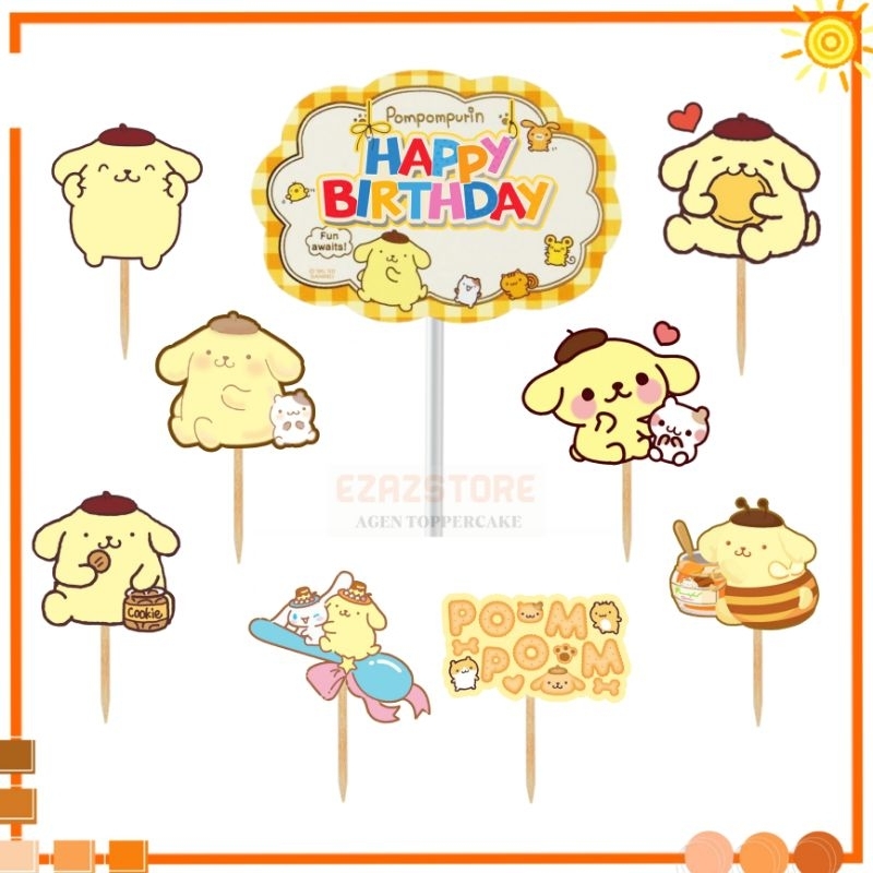 Pompompurin topper, cake topper, pompompurin Character topper | Shopee ...