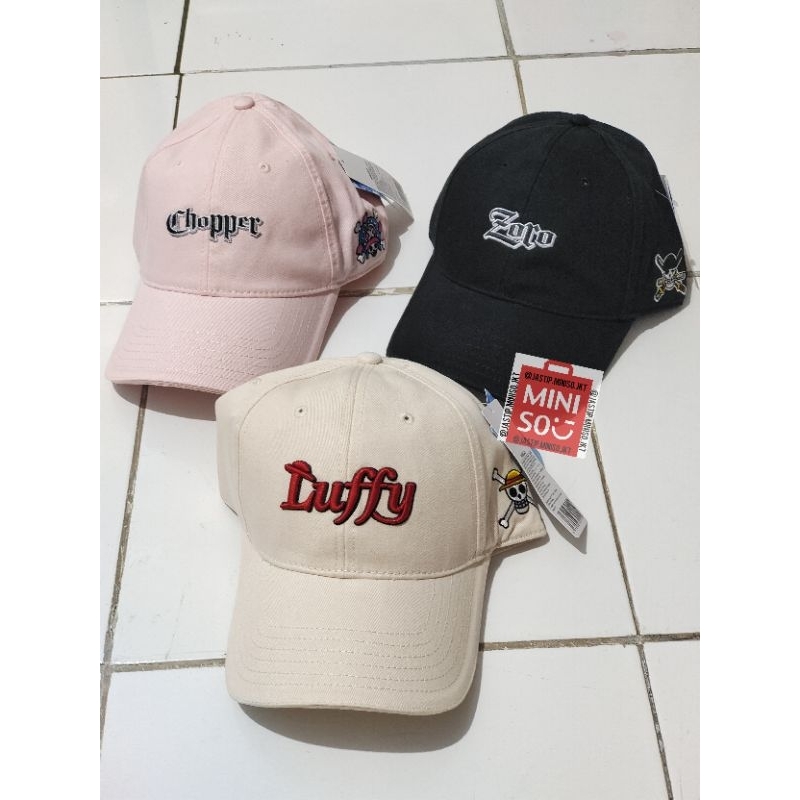 MINISO x ONEPIECE Embroidered Baseball Cap / LUFFY CHOPPER ZORO ...