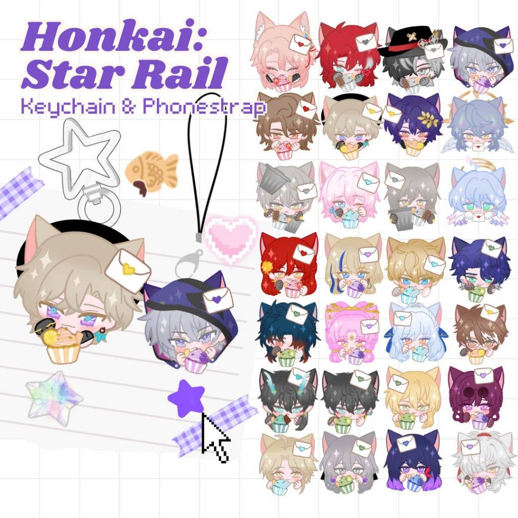 SAMPO [READY] Honkai Star Rail HSR Keychain and Phonestrap Moze Jiaoqiu ...